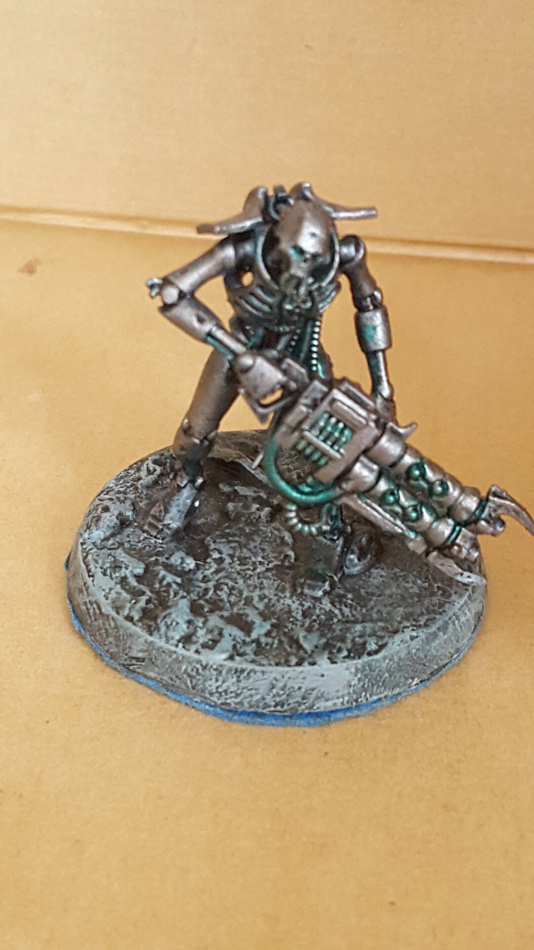 Warhammer 40k Painted Necron Figure on Customised 35 or 40mm Base ...