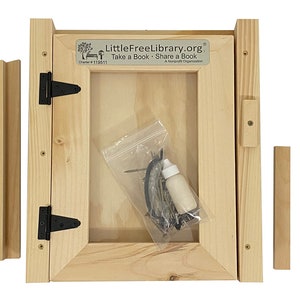 LITTLE FREE LIBRARY® Mini Kit With Official Charter Sign & World Map ...
