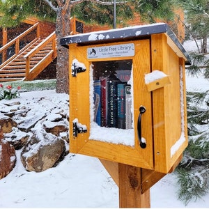 LITTLE FREE LIBRARY® Mini Kit With Official Charter Sign & World Map ...