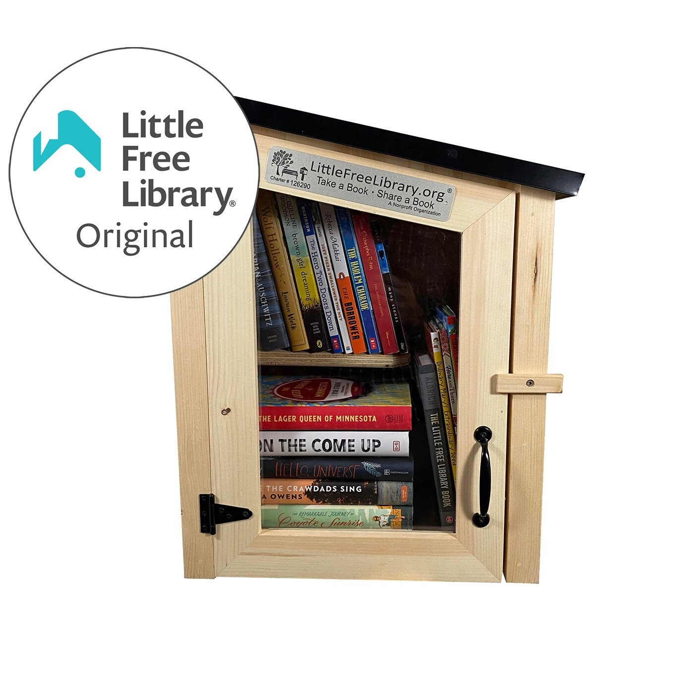 LITTLE FREE LIBRARY® Two Story Modern With Official Charter Sign ...