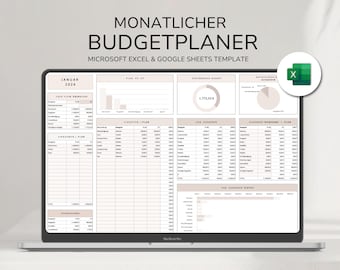Simple Monthly Budget Planner 2026 (german) | Excel & Google Sheets ...