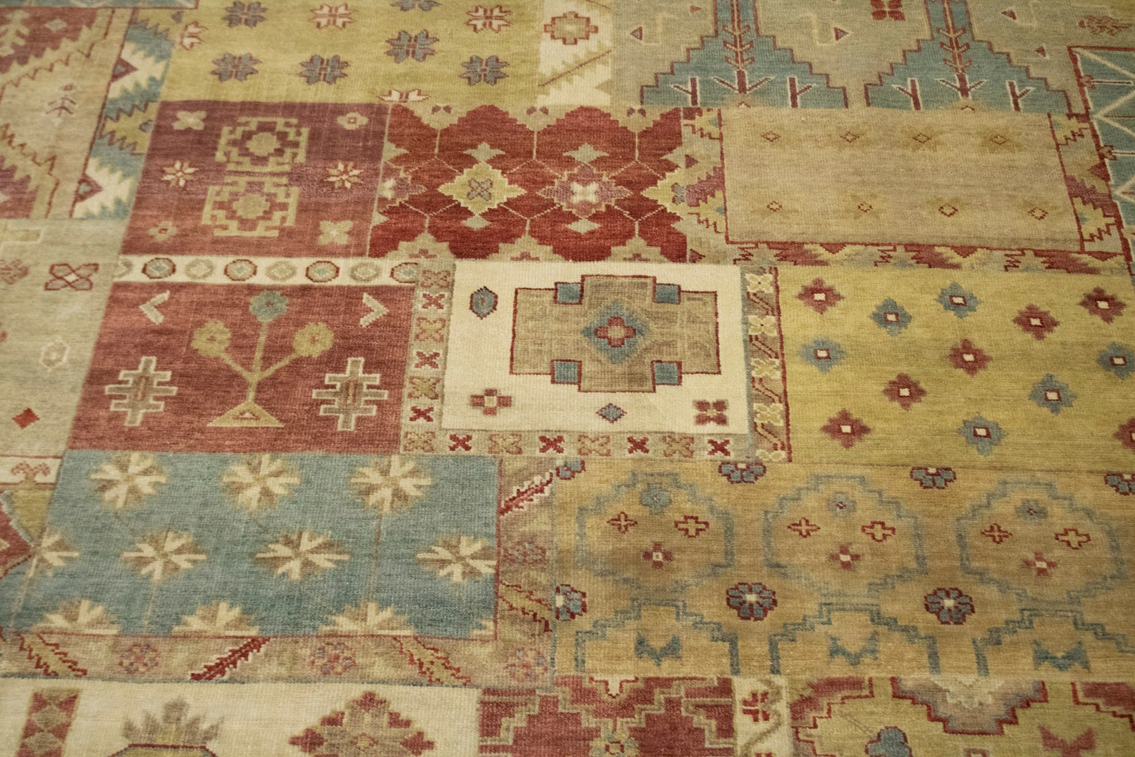 Multicolor 8x10 Geometric Patchwork Rug Oriental Natural | Etsy