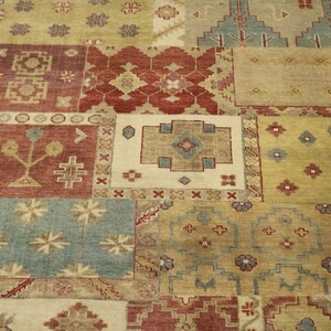 Multicolor 8x10 Geometric Patchwork Rug Oriental Natural 9'10x8'2 Area ...