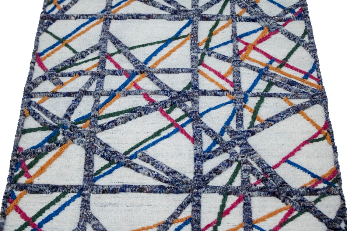 Multicolor 4x6 Modern Abstract Geometric Rug Oriental - Etsy