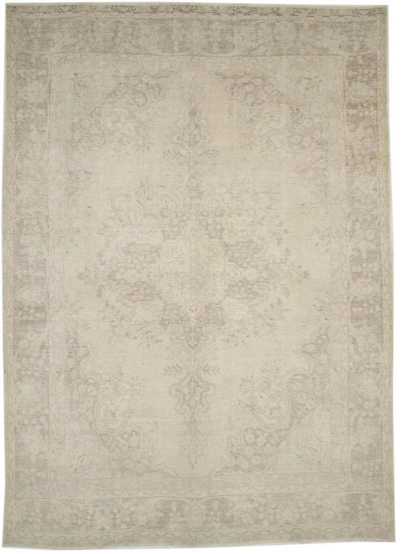 Muted Beige 10x7 Antique Distressed Turkish Rug Oriental - Etsy