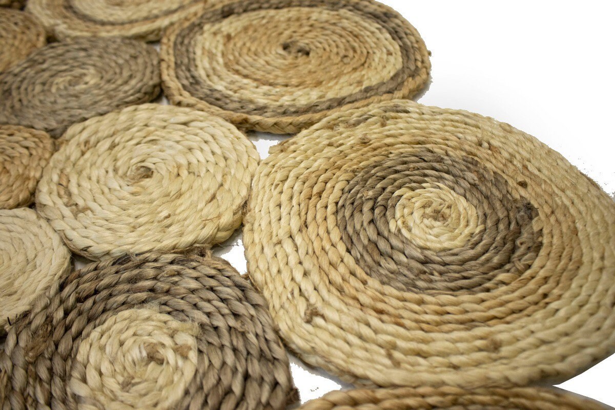 Reversible Braided Style 4x4 Jute Modern Round Rug Oriental | Etsy