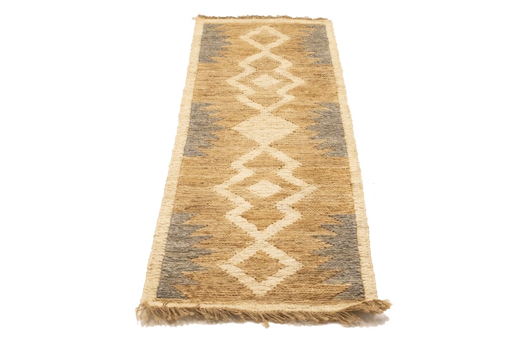 Braided Style Jute Sumak 2X6 Modern Rug Oriental Natural 2'1 X 6'0 Area ...