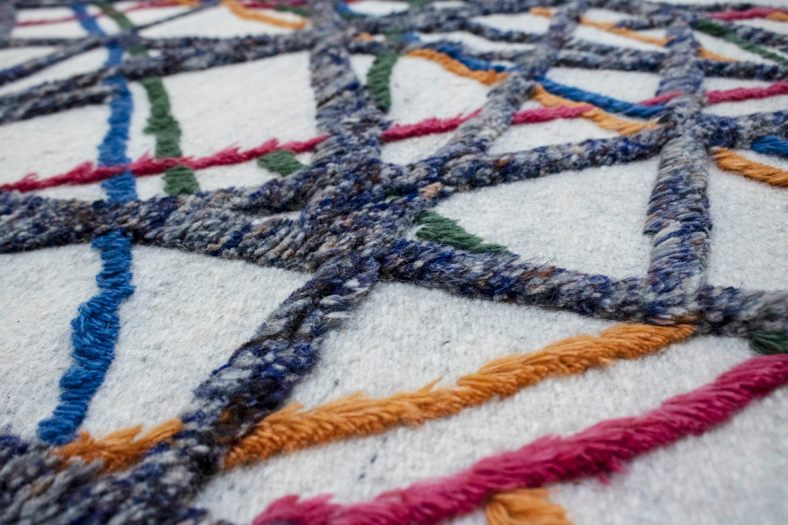 Multicolor 4x6 Modern Abstract Geometric Rug Oriental - Etsy