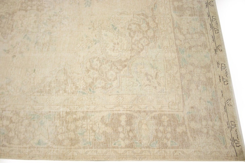 Muted Beige 10x7 Antique Distressed Turkish Rug Oriental - Etsy