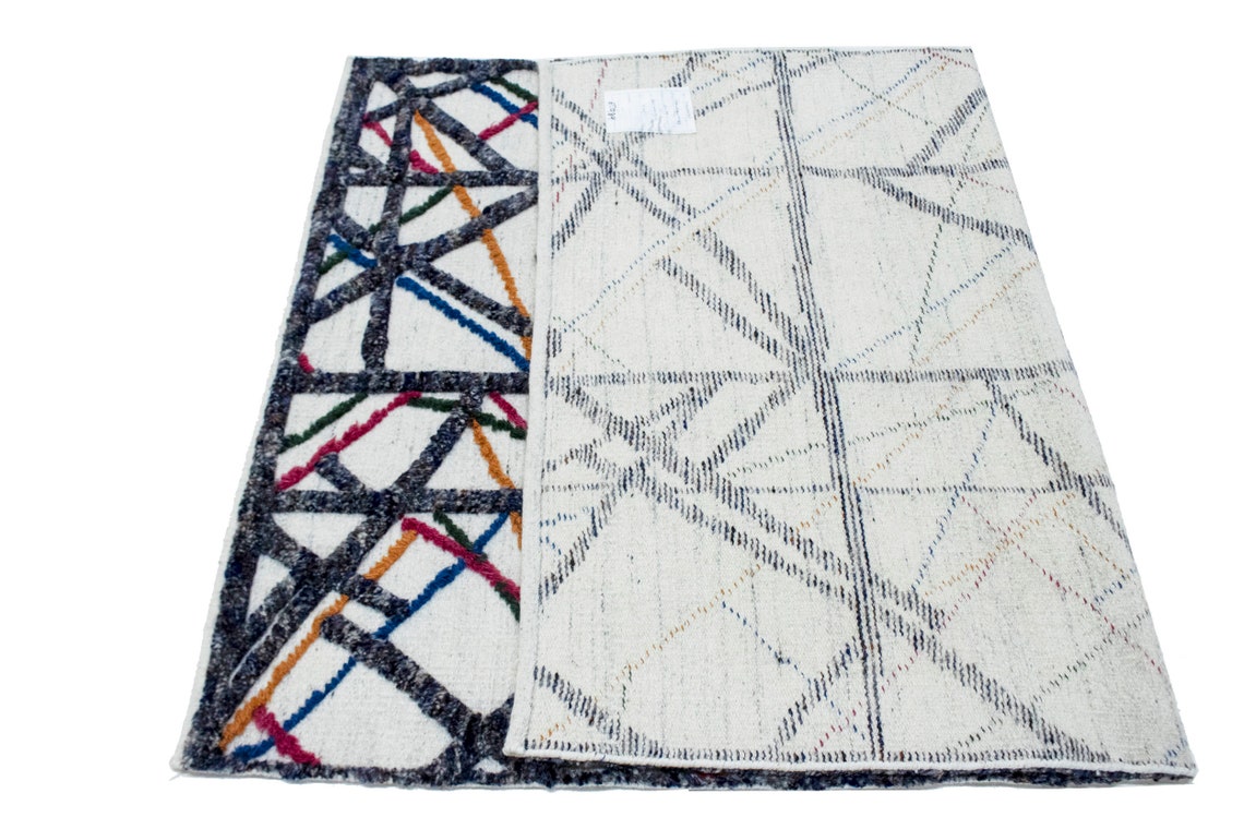Multicolor 4x6 Modern Abstract Geometric Rug Oriental - Etsy