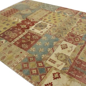 Multicolor 8x10 Geometric Patchwork Rug Oriental Natural 9'10x8'2 Area ...