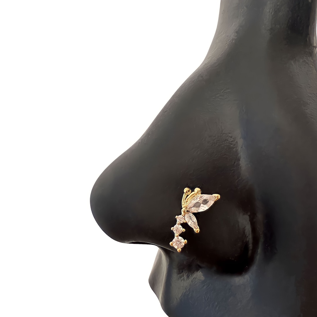 Flying Butterfly Nose Stud Nose Pin Nose Jewelry Nose - Etsy