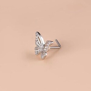Y2K Butterfly Nose Stud, Nose Pin, Nose Jewelry, Nose Piercings, 20g ...