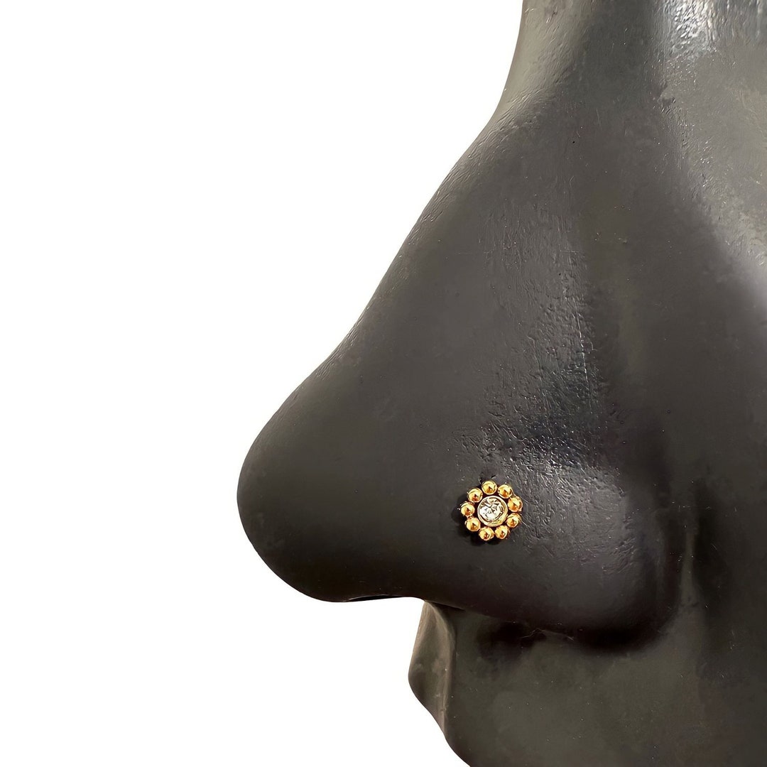 Mini Diamond Sphere Nose Stud - Etsy