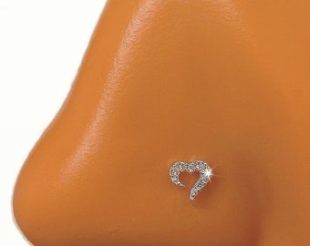 Heart Nose Ring | Etsy