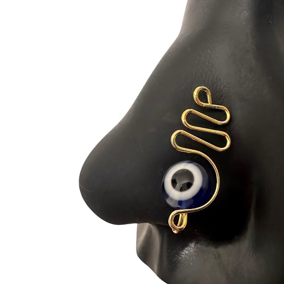 Evil Eye Nose Cuff Faux Nosering Clip on Nose Ring Surgical - Etsy