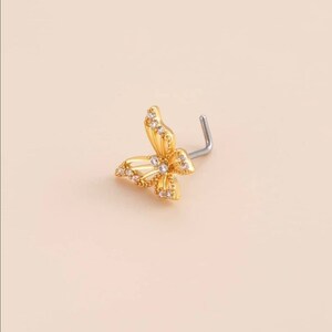 Y2K Butterfly Nose Stud, Nose Pin, Nose Jewelry, Nose Piercings, 20g ...