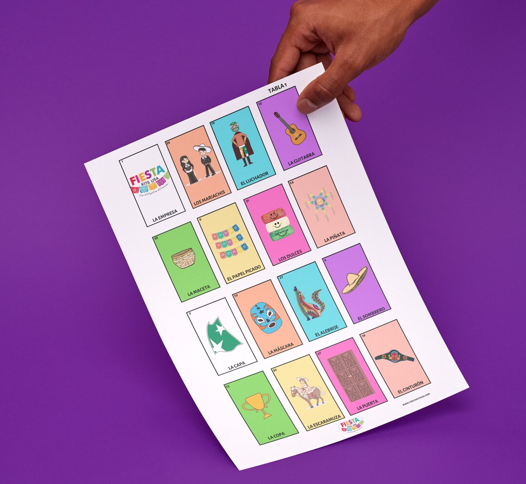Vibrant Printable Mexican Loteria Cards - Perfect for Parties ...