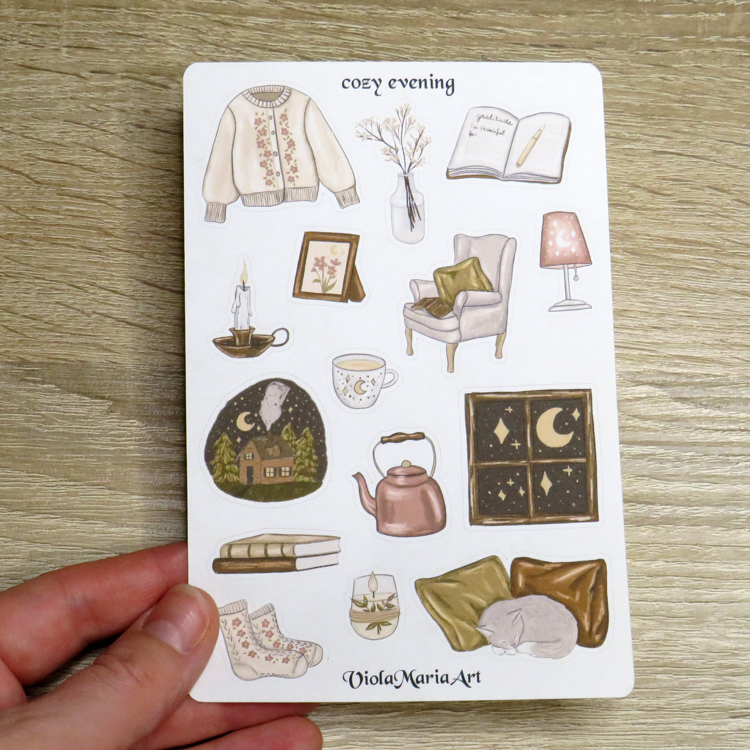 Cozy Evening Sticker Sheet Journaling Stickers Bullet | Etsy