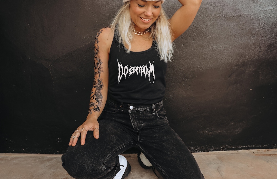 Dog Mom Metal Hardcore Tank Top | Animal Lover, Womens, Metalcore - Etsy