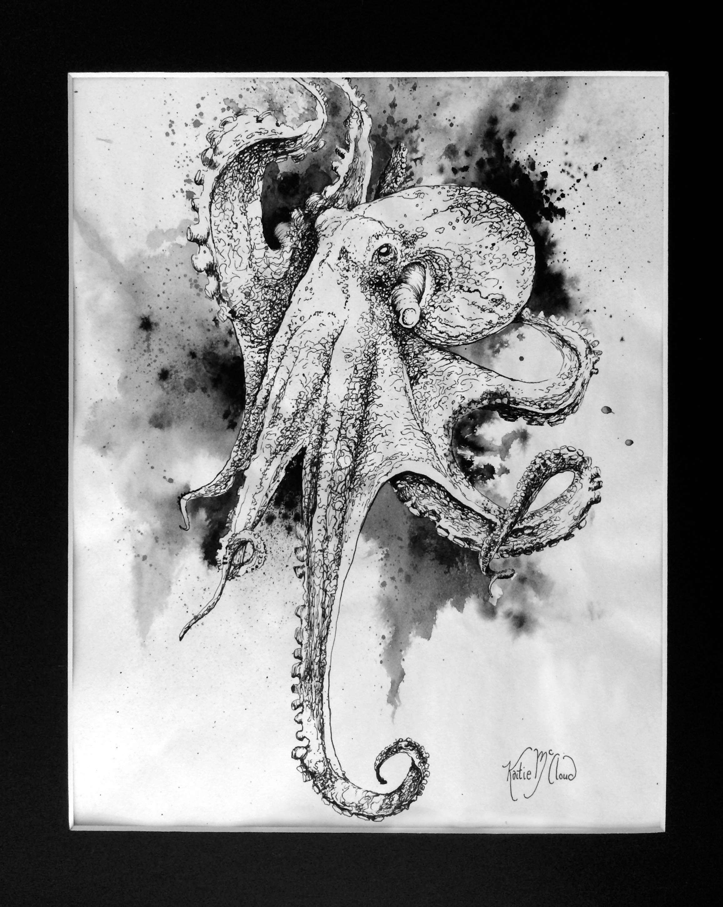 Octopus Pen and Ink Drawing Handmade Original Artwork and Prints - Etsy