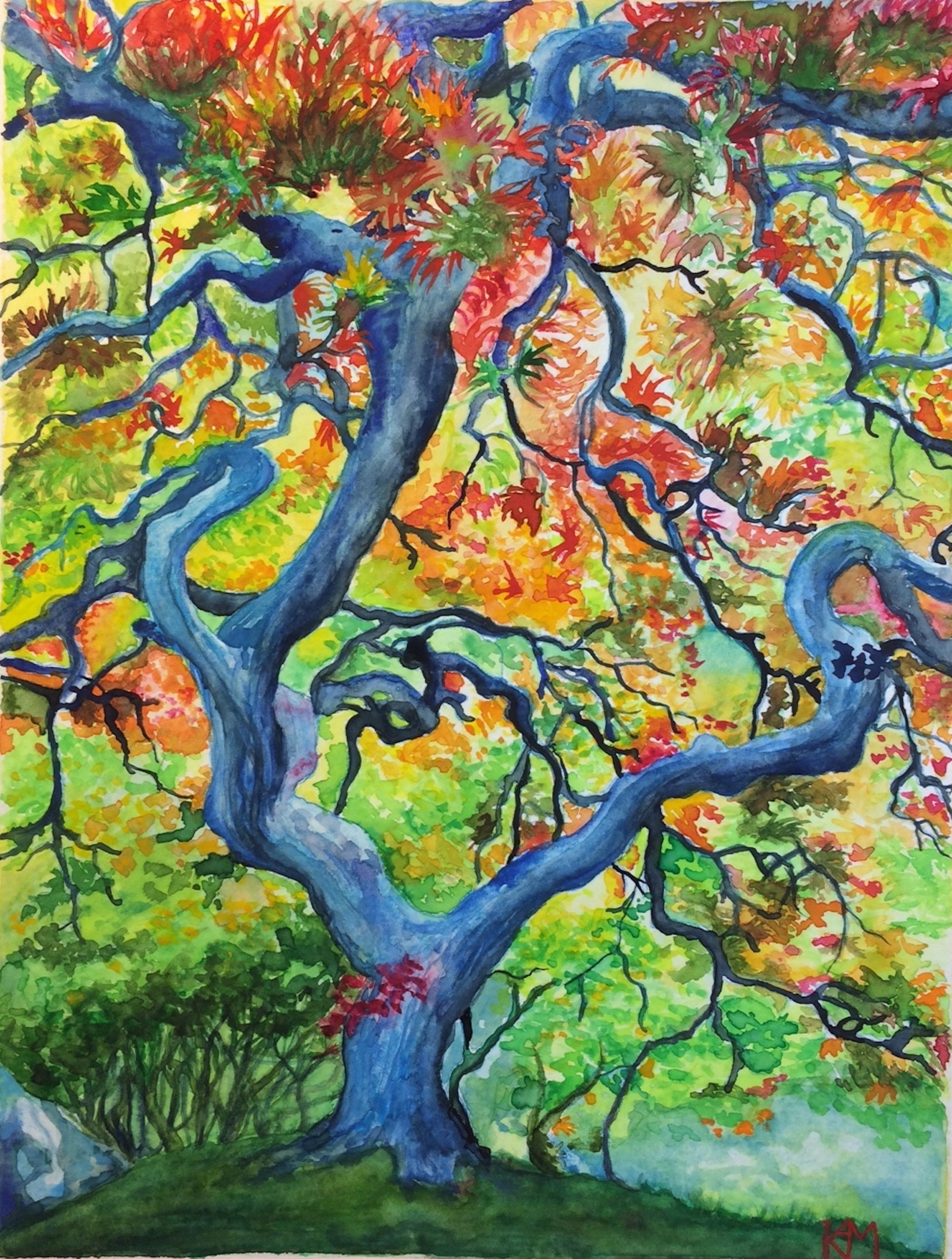 Japanese Maple Tree Watercolor Fine Art Print - Etsy