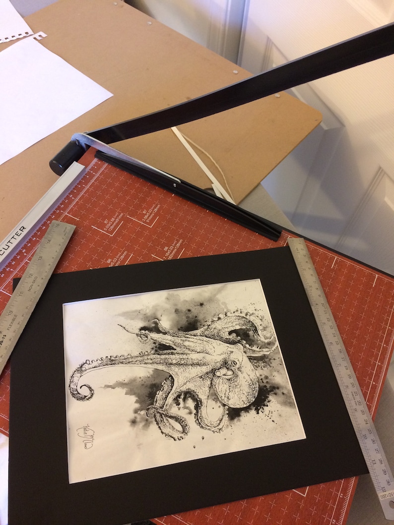 Octopus Pen and Ink Drawing Handmade Original Artwork and Prints - Etsy