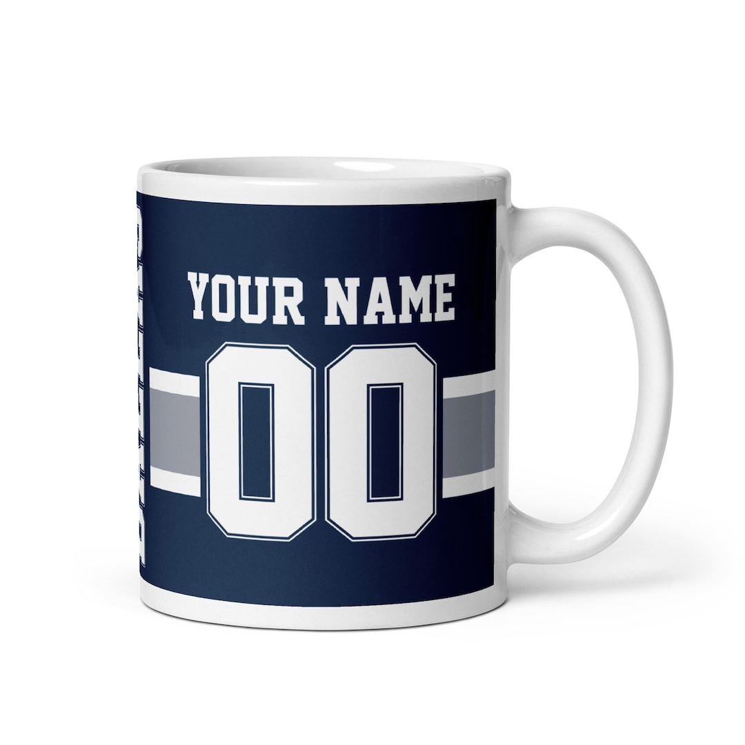 Dallas Name & Number Football Mug, Gift for Dad, Gift for Mom, Unique ...