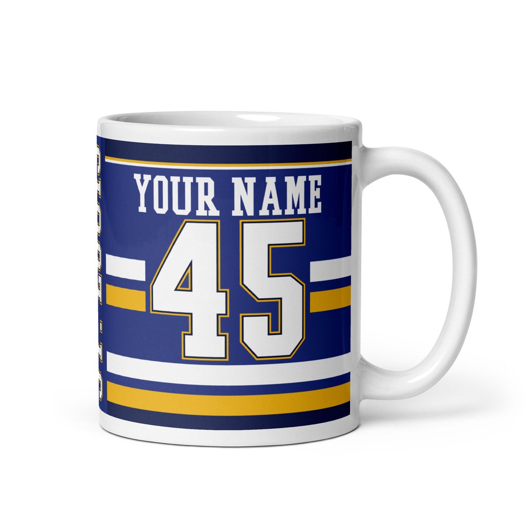 St. Louis Custom Name & Number Ice Hockey Mug, #1 Hockey Fan, Jersey ...