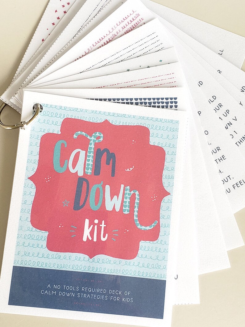 Printable Calm Down Card Deck Coping Skills Cards for Kids | Etsy