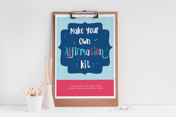 Make Your Own Affirmation Kit for Kids Printable Workbook of | Etsy