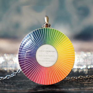 Vintage Color Wheel , Color Wheel Pendant , French Color Wheel , Gift ...