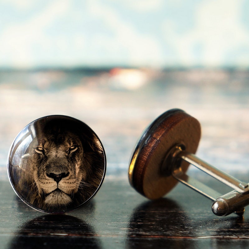 Gold Lion Cufflinks - Etsy