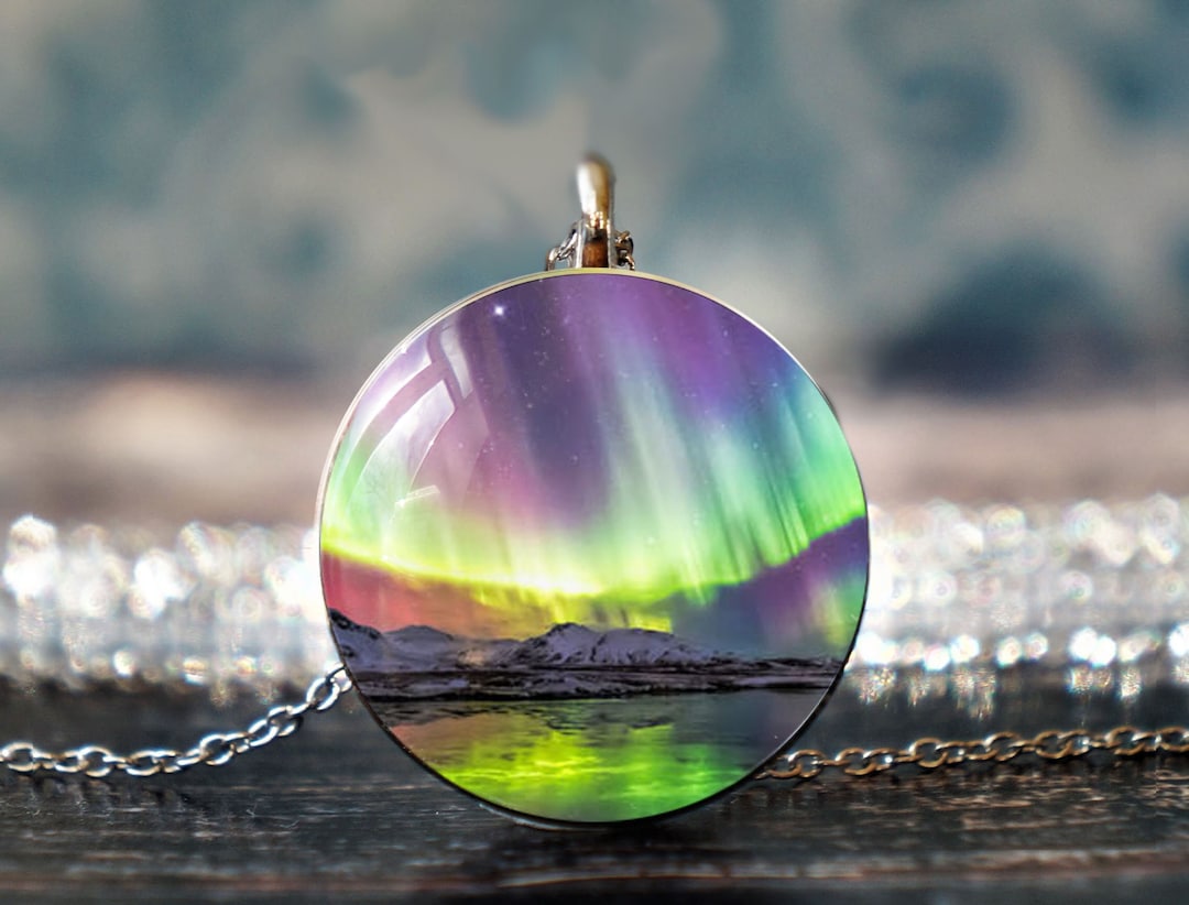 Aurora Jewelry , Northern Lights Gift , Northern Sky Pendant , Northern ...