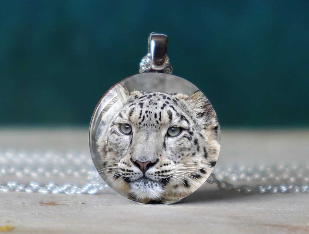 Snow Leopard , Leopard Necklace , Snow Leopard Jewelry , - Etsy