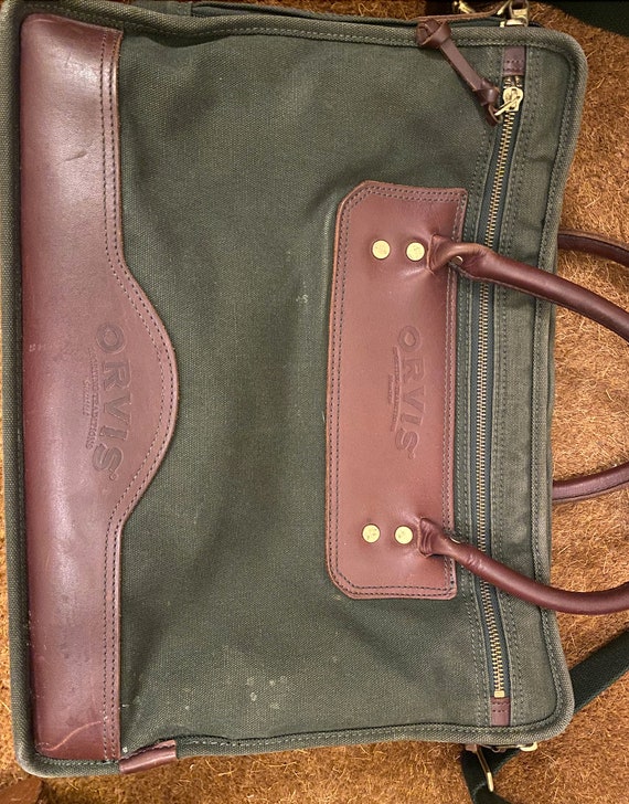 Vintage Orvis Battenkill Canvas and Leather Messenger Bag - Etsy