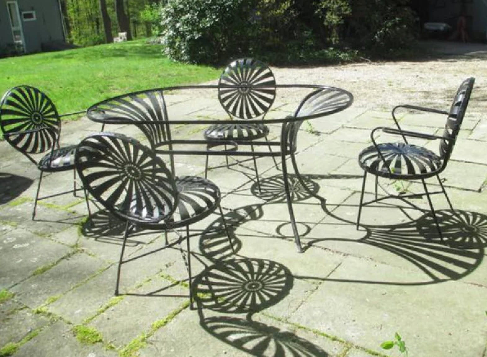 Francoise Carre Outdoor Patio Furniture - Table and 4 Chairs - Etsy