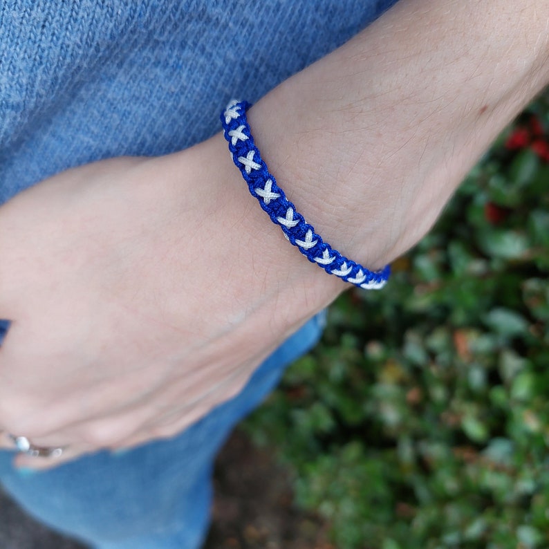 Scotland Flag Bracelet Handmade Adjustable Nylon Cord Saltire Scottish ...