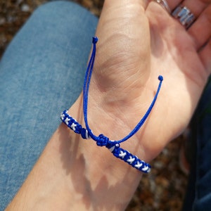 Scotland Flag Bracelet | Handmade Adjustable Nylon Cord Saltire ...