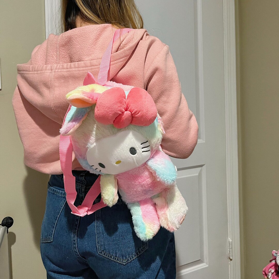 Rainbow Sanrio Plush Backpack Bag - Etsy