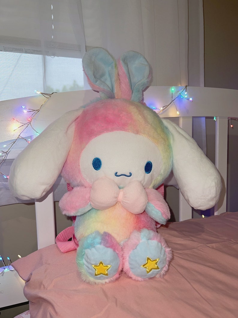 Rainbow Sanrio Plush Backpack Bag - Etsy