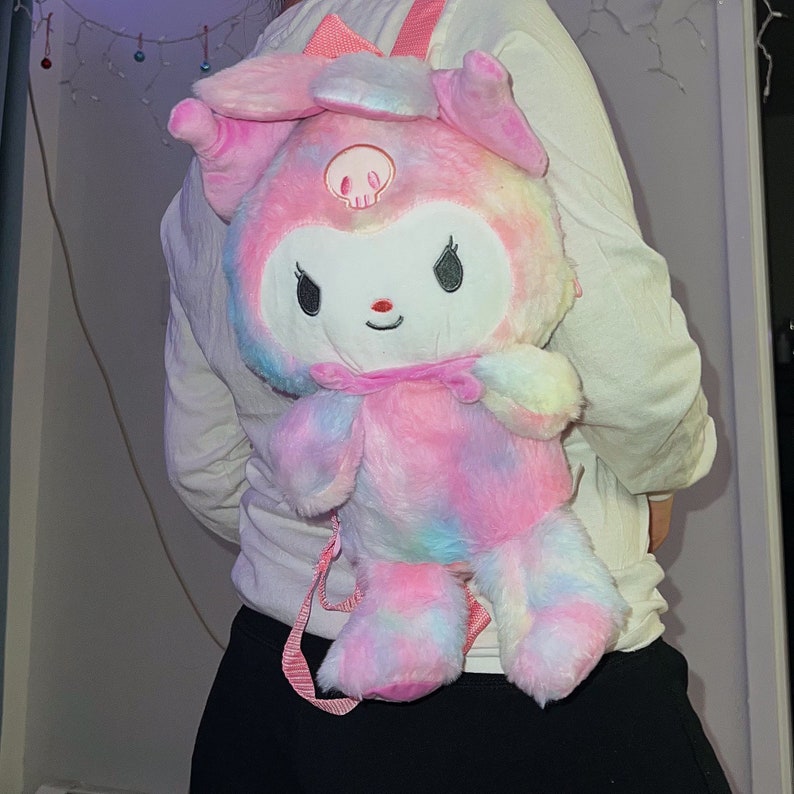 Rainbow Sanrio Plush Backpack Bag - Etsy