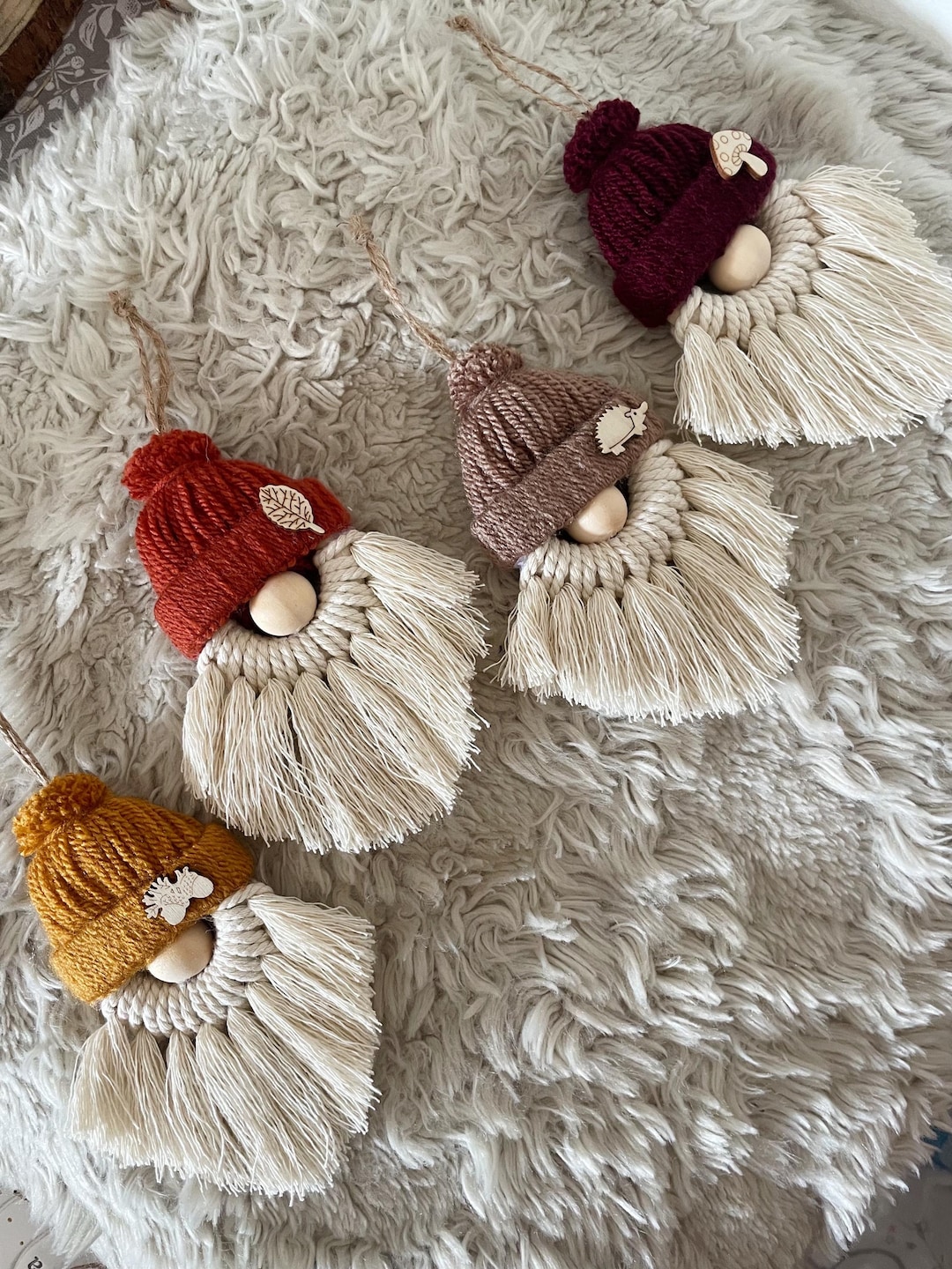 Handmade Autumn Gonk Ornament | Macrame Gnome Decoration | Rustic Fall Home Decor - Etsy UK