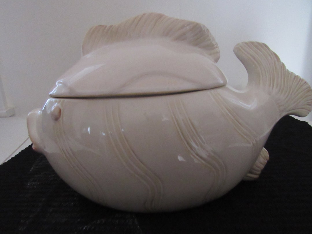 Fish Cookie Jar by Sonoma - Etsy