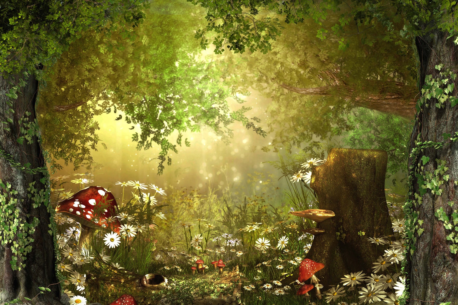Magic Forest Wall Mural: Enchanting Woodland Nursery Wallpaper - Etsy