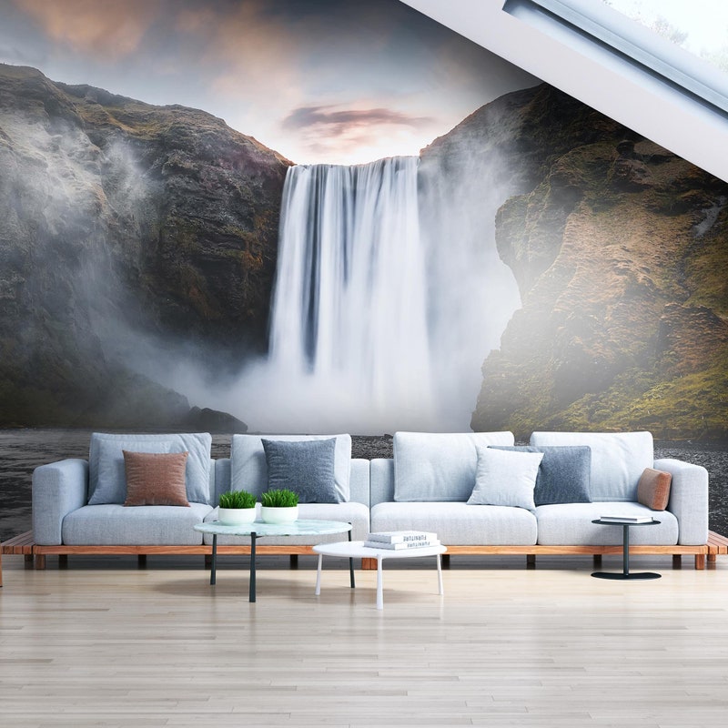 Waterfall Wall Decal - Etsy