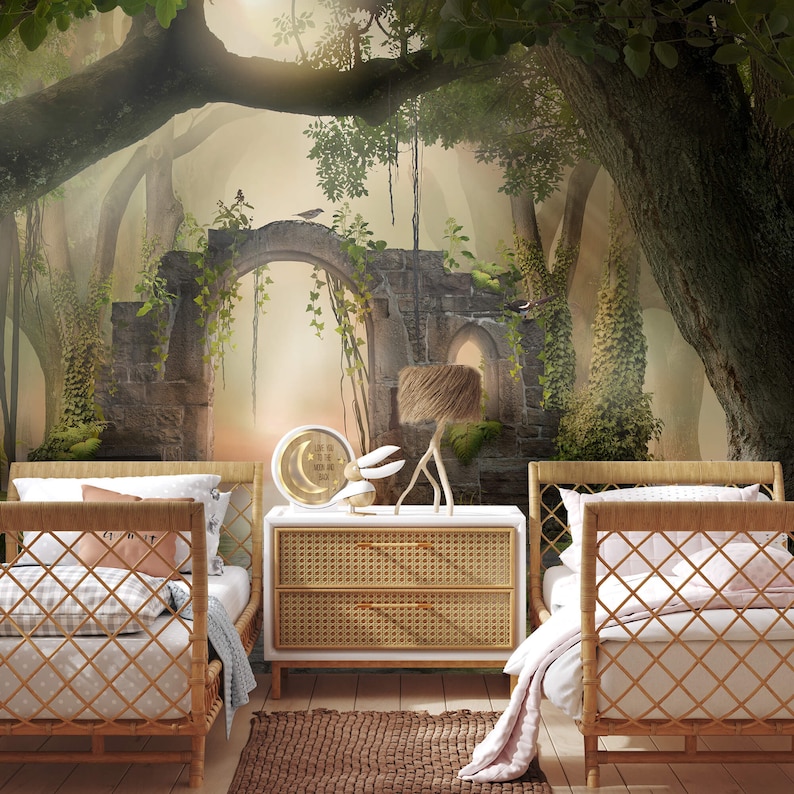 Fairy Wall Mural / Forest Landscape / Magic Atmosphere / - Etsy