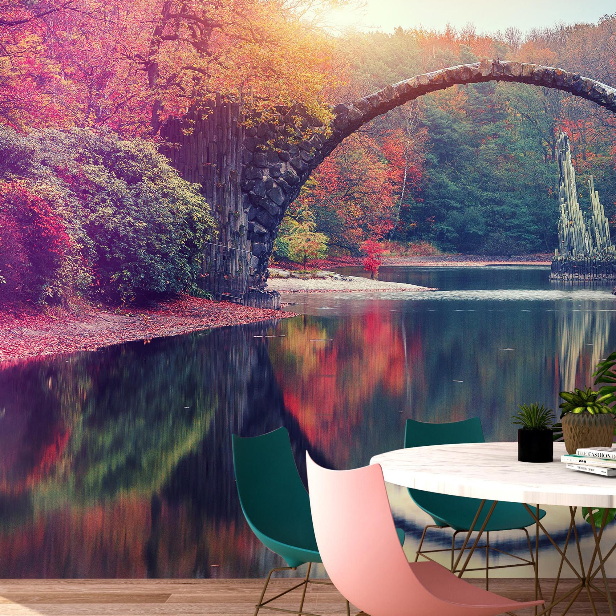 Devils Bridge Wall Mural / Autumn Landscape / Golden Hour / - Etsy