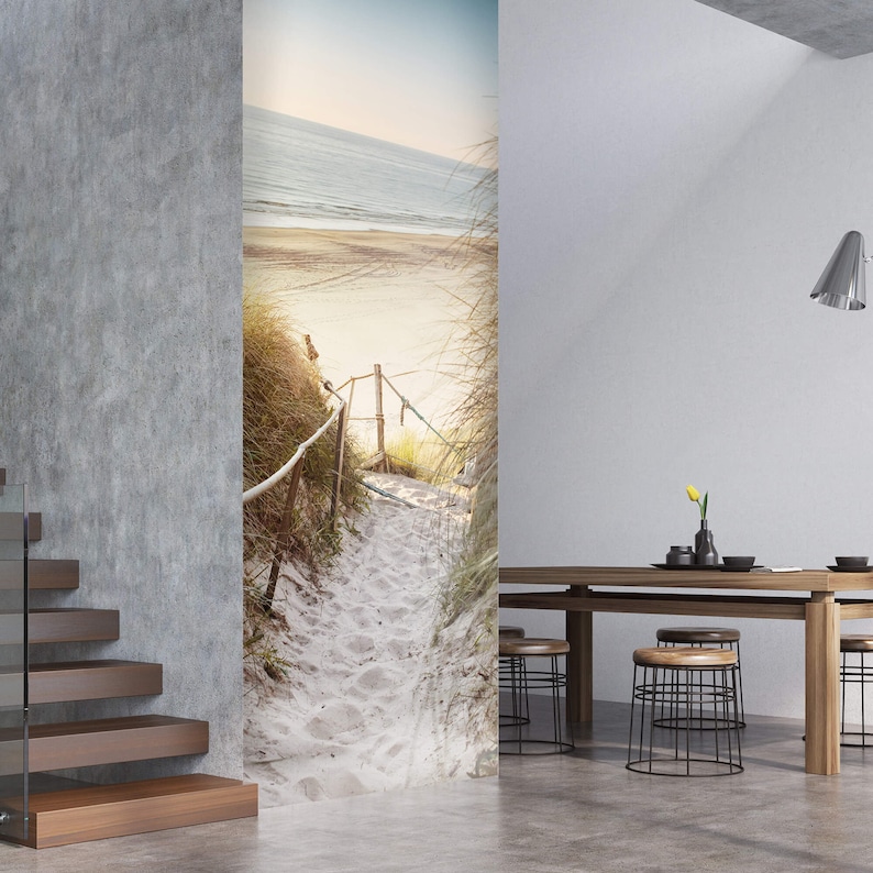 Beach Wall Mural / Sea Overview / Outdoors / Relaxation Space - Etsy