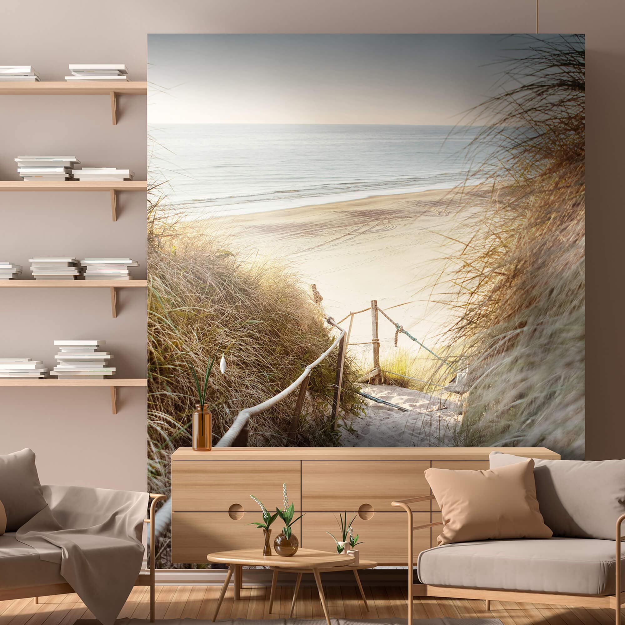 Beach Wall Mural / Sea Overview / Outdoors / Relaxation Space - Etsy